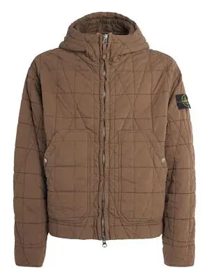 Stone Island Cotton-blend Quilted Jacket - Brown