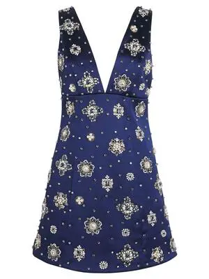 Alice + Olivia Embellished Mandy Mini Dress - Navy
