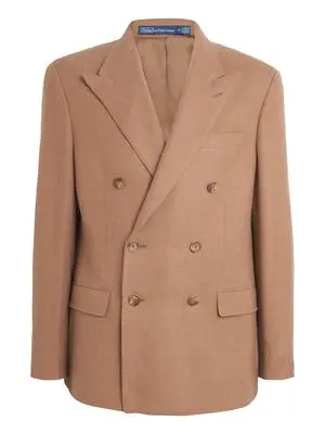 Polo Ralph Lauren Camel Hair Double-breasted Blazer - Beige