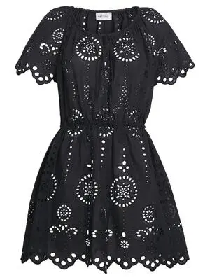Matteau Cotton Broderie Anglaise Mini Dress - Black