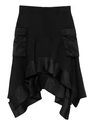 Sacai Cargo-pocket Midi Skirt - Black