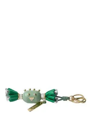 Prada Candy Plexiglas-leather Keyring Charm - Green