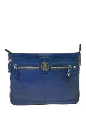 Roberto Cavalli Leather Clutch - Blue