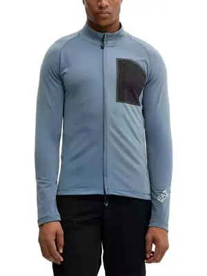 Emporio Armani Zip-up Chest-pocket Sweatshirt - Blue