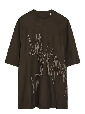 Rick Owens X Moncler Jumbo Embroidered T-shirt - Brown