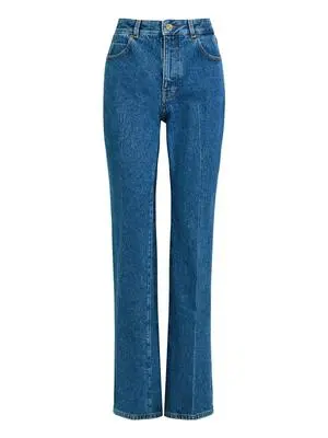 Balmain Slim Straight-leg Jeans - Dark Blue