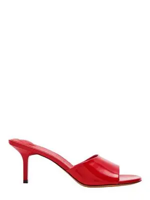 Jacquemus Les Mules Cubisto 70 Glossed Leather Mules - Red