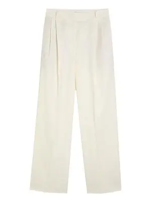 RÓHE Wide-leg Wool-blend Trousers - Off White