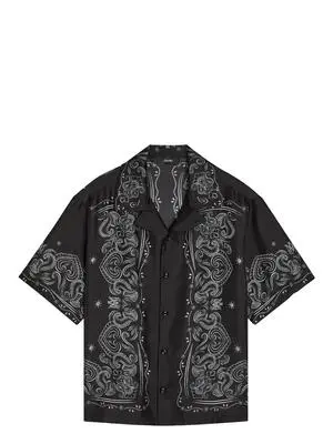 Amiri Bandana-print Silk Shirt - Black