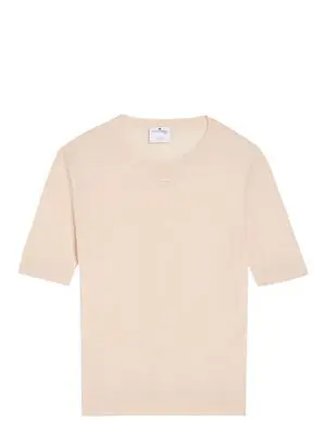 COURREGES Merino Wool T-shirt - Sand