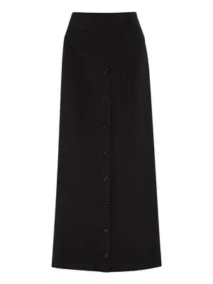 COURREGES Crepe Maxi Skirt - Black