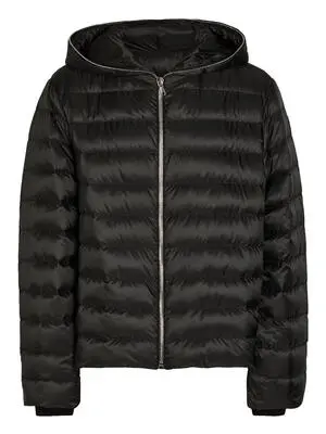 Rick Owens X Moncler Ziplock Hooded Padded Jacket - Black