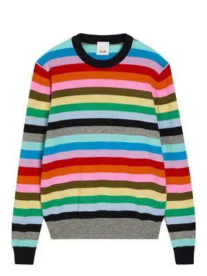 ALLUDE Striped Cashmere Jumper