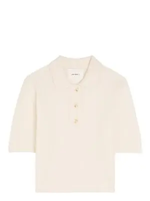 LISA YANG Masy Cashmere And Silk-blend Polo Top - Cream