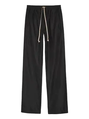 Rick Owens X Moncler Logo-appliquéd Drawstring Shell Trousers - Black