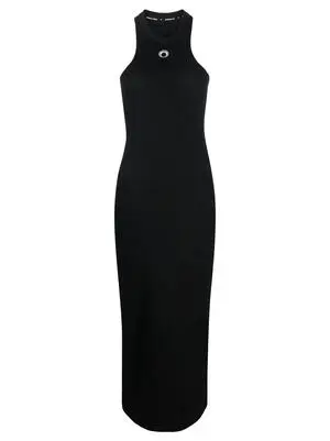 MARINE SERRE Crescent Moon Racerback Dress - Black