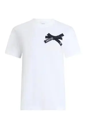 PATOU Bow-detail T-shirt - White