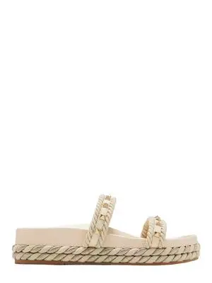 Valentino Garavani Rockstud Rope Sandals - Neutrals