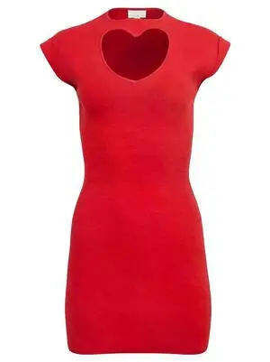 Fleur Du Mal Matchmaker Heart Cutout Dress - Red
