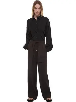 Helmut Lang Twill Wide-leg Cargo Pants - Bistre