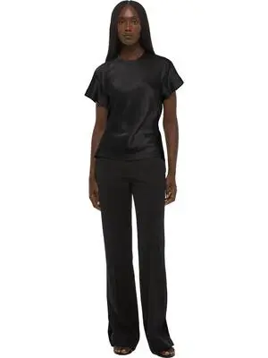 Helmut Lang Silk Satin Tee - Black