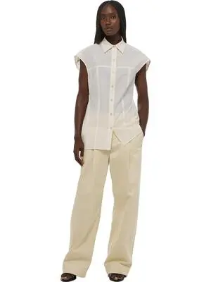 Helmut Lang Sleeveless Work Shirt - Winter White