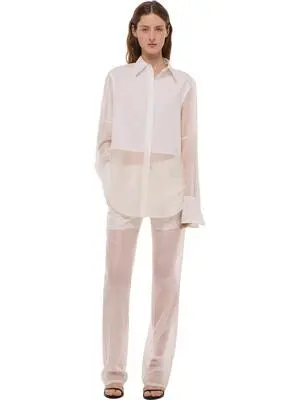 Helmut Lang Airy Long-sleeve Shirt - White/soft White
