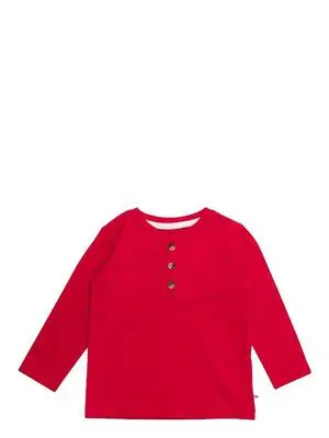 RUGGEDBUTTS Cotton Henley - Red