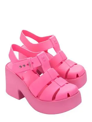Melissa Lulu Platform Fisherman Sandal - Matte Pink