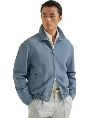Brunello Cucinelli Nubuck Outerwear Jacket - Slate