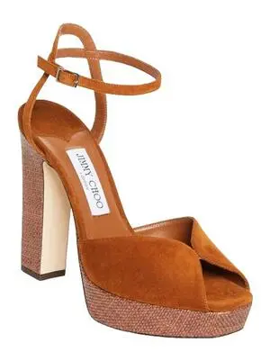 JIMMY CHOO Sacaria Ankle Strap Platform Sandal