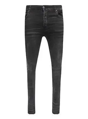 Amiri Slim Fit Distressed Logo Jeans - Black