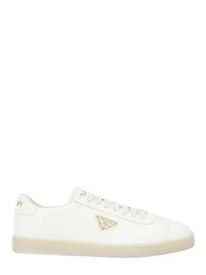 Prada Lane Deerskin Leather Sneaker - Ivory
