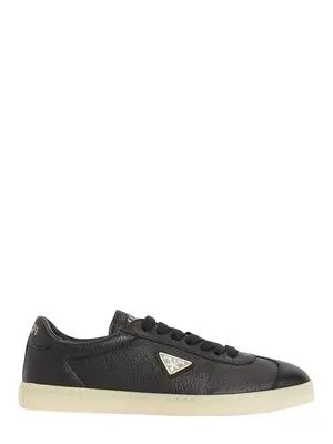 Prada Lane Deerskin Leather Sneaker - Black