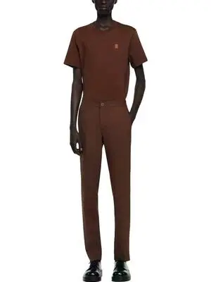 Sandro Jersey Trousers - Brown