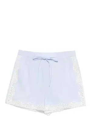 Sandro Lace-detail Shorts - Blue
