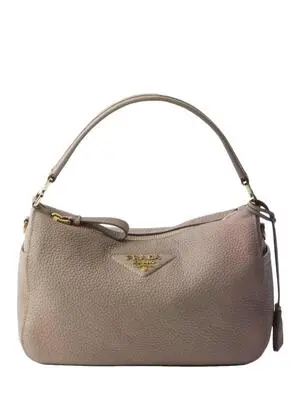 Prada Small Leather Shoulder Bag - Neutrals