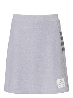 Thom Browne 4-bar Cotton Miniskirt - Grey