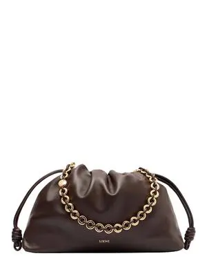 Loewe Flamenco Large Leather Shoulder Bag - Brown