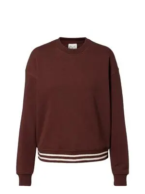 The Upside Striped Cotton Jersey Sweatshirt - Brown
