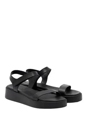 ANCIENT GREEK SANDALS Leather Platform Sandals - Black
