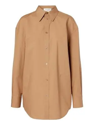 Saint Laurent Cotton Poplin Shirt - Beige
