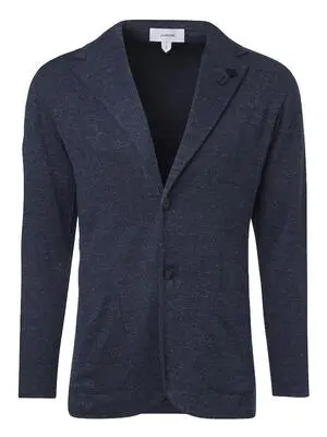 LARDINI Linen And Silk Blazer - Blue