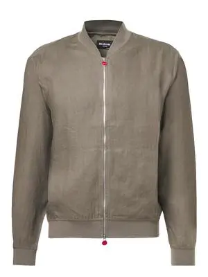 Kiton Linen Bomber Jacket - Green