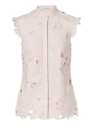 Erdem Embroidered Floral Top - Pink