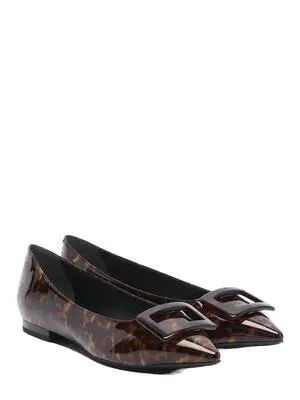 ROGER VIVIER Roger Vivier Gommettine Ballet Flats Brown