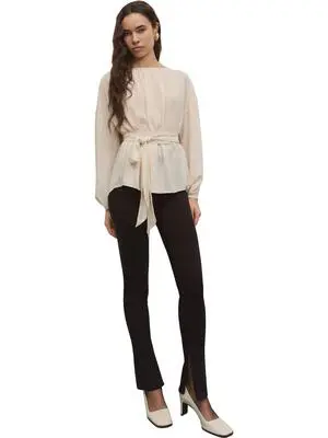 REFORMATION Isola Long-sleeve Top - Ivory