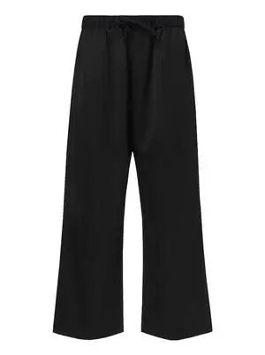 Simone Rocha Crêpe Satin Wide-leg Pants - Black