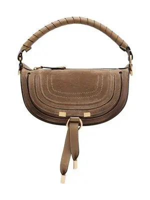 Chloé Chloé Marcie Mini Suede Shoulder Bag Brown