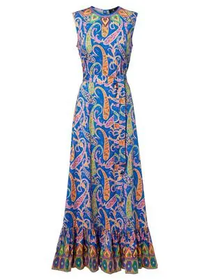 Etro Paisley Cotton-blend Maxi Dress - Multicoloured